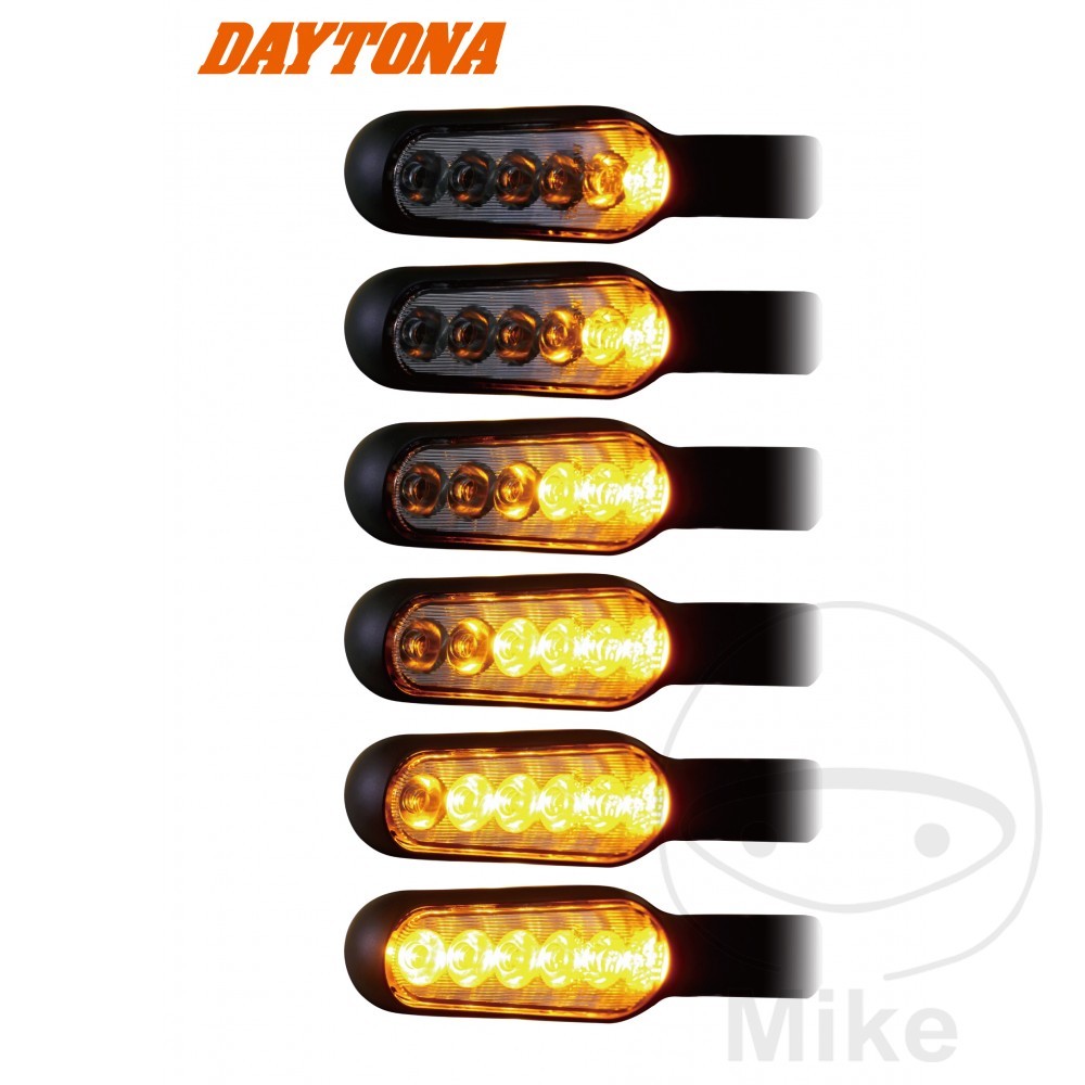7050823 LED Blinker Paar Daytona Stellar mit Lauflicht schwarz mit E ...