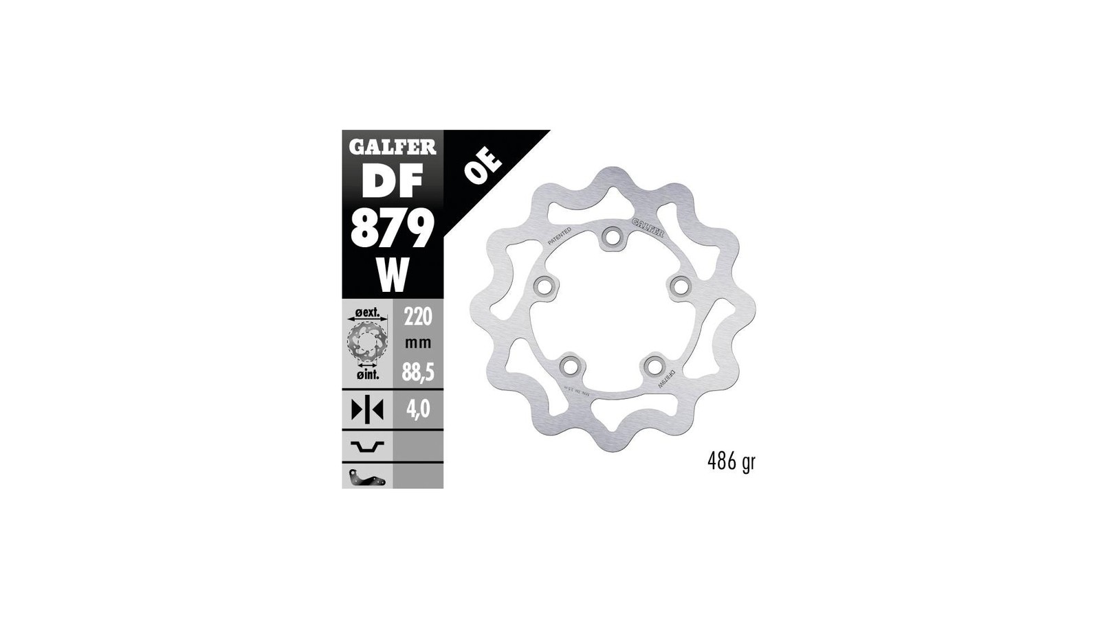 GALFER Bremsscheibe DF879W für Kymco MXU 300 R #HM09Pos08 – MTS-Bike